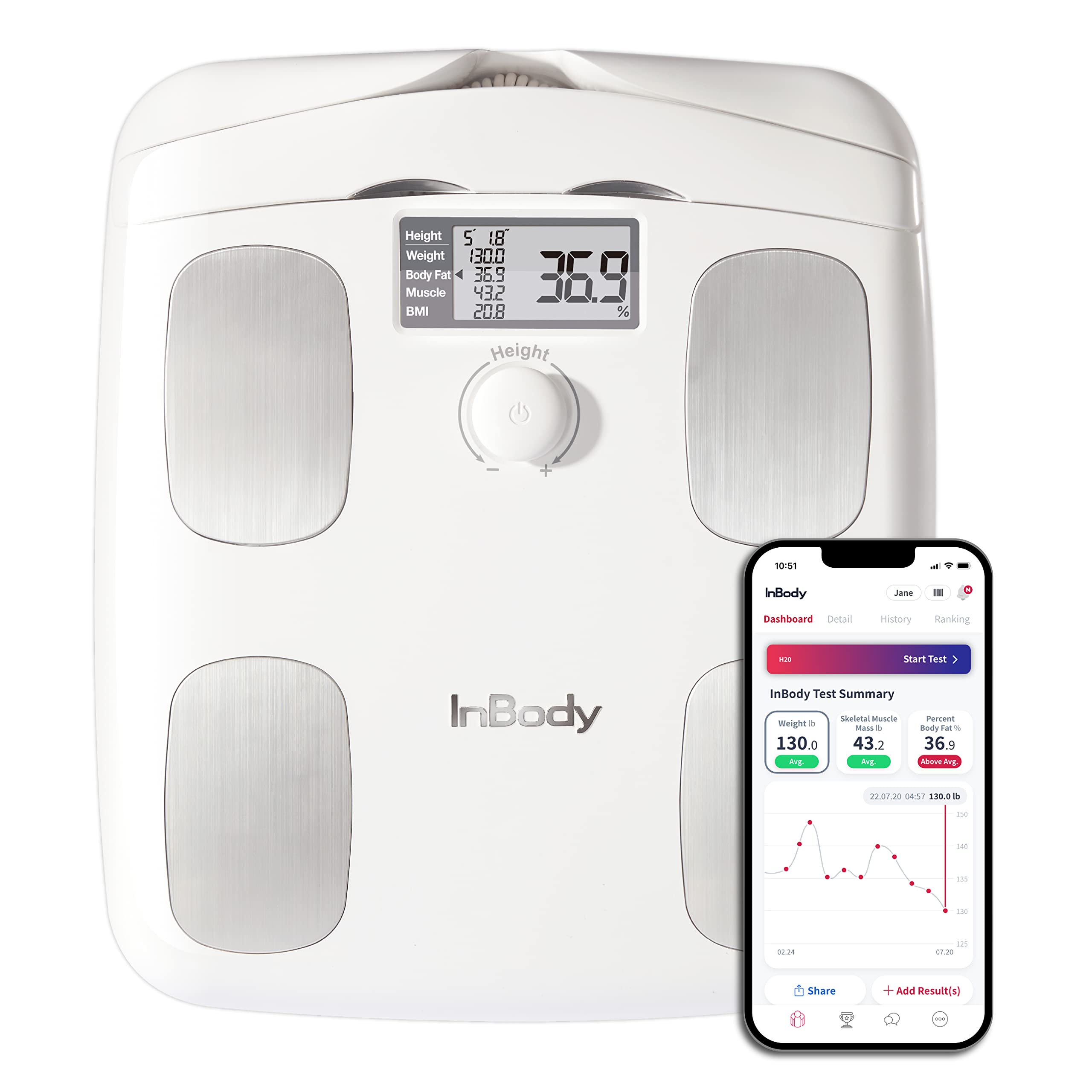 InBody Dial H20 | Body Composition Scale Most Accurate | Smart Scale w ...